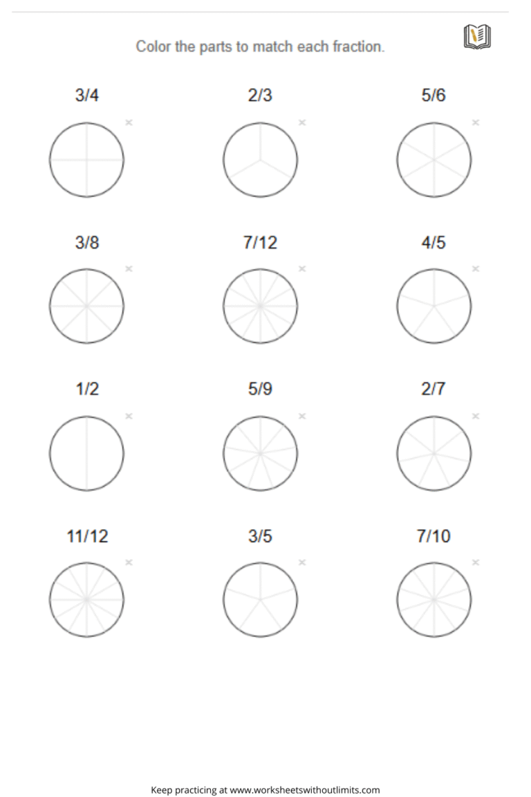2nd Grade Fraction Worksheets – Free & Printable