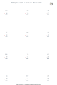 4th Grade Multiplication Worksheets – Free Practice
