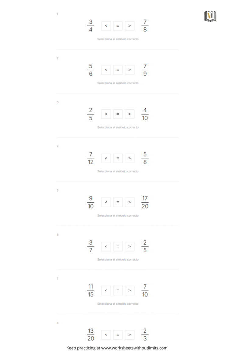 4th Grade Fractions Worksheets – Free Practice PDF
