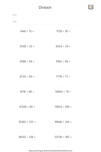 Unlimited 5th Grade Division Worksheets and Practice