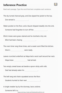 5th Grade Inference Worksheets and Practice