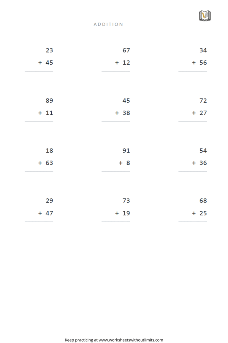 2nd Grade Addition Worksheets – Free Printables