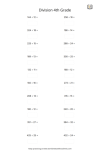 Division Grade 4 Worksheets – Free Long Division PDFs