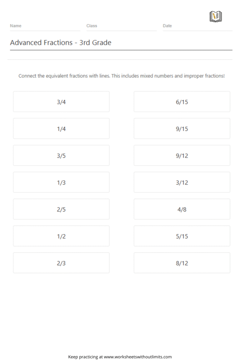 3rd Grade Fractions Worksheets – Free & Printable
