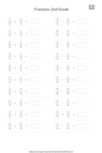 2nd Grade Fraction Worksheets – Free & Printable