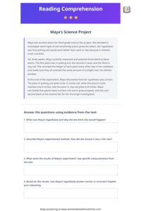 Reading Comprehension Worksheets Grade 3