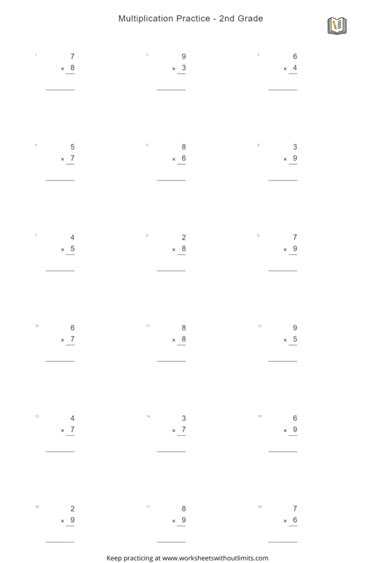 Multiplication for 2nd Graders – Unlimited Worksheets